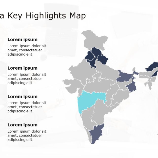 India Map 8 PowerPoint Template
