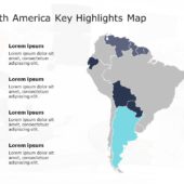 South America PowerPoint Template 5 | Map PowerPoint Templates ...