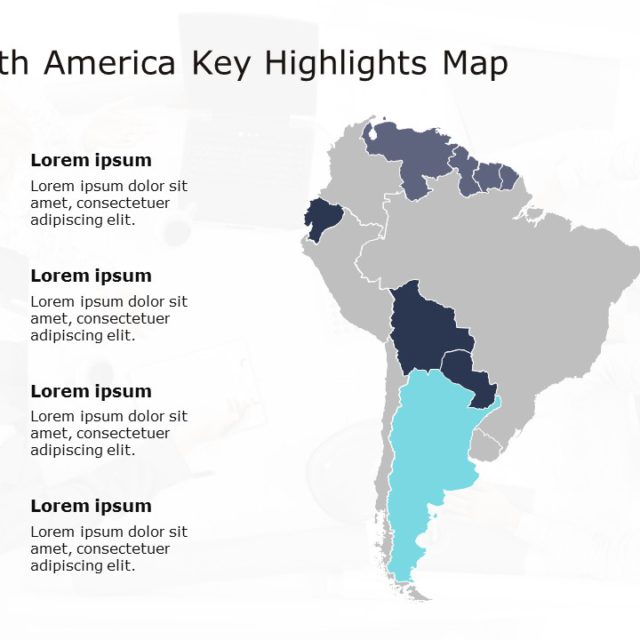 South America PowerPoint Template 8 | Map PowerPoint Templates ...
