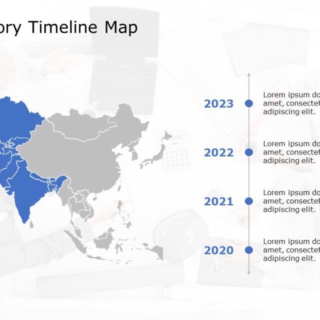 Asia Map 5 PowerPoint Template