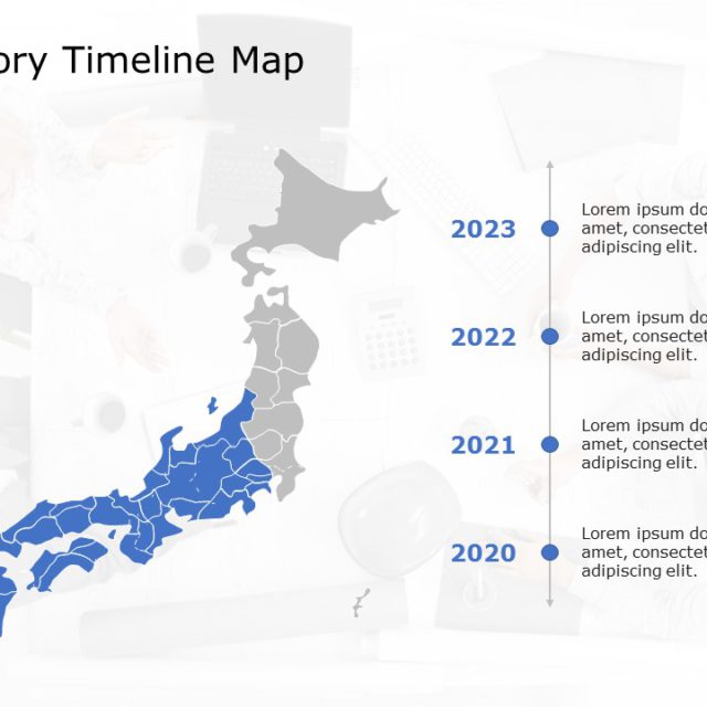 Japan Map Locations PowerPoint Template