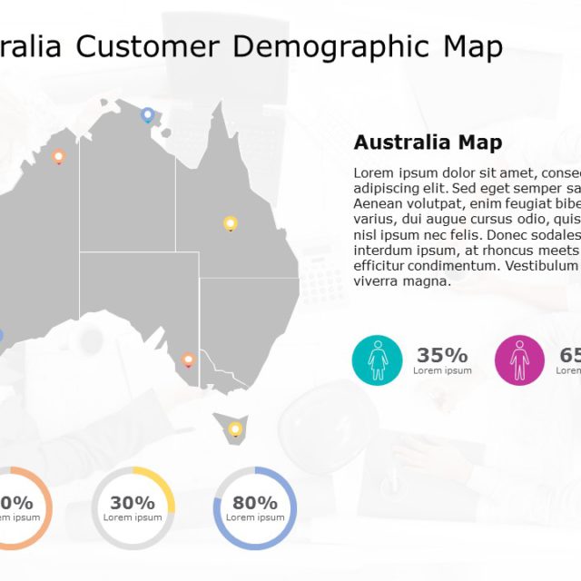 Australia Map 11 PowerPoint Template