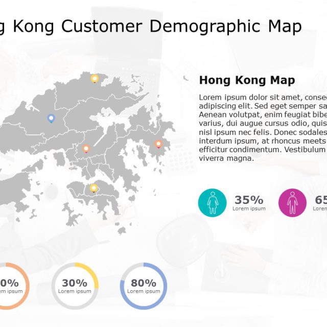 Hong Kong Map 9 PowerPoint Template
