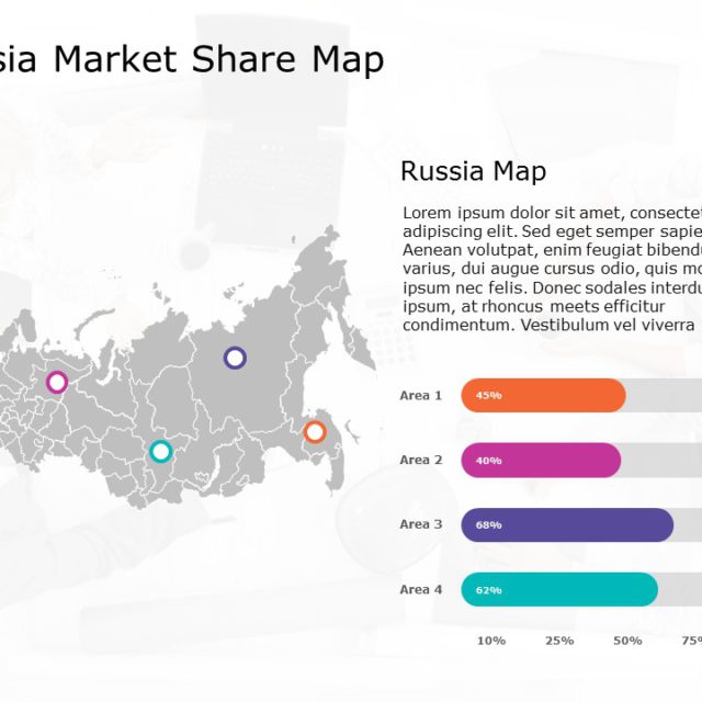 Russia Map 5 PowerPoint Template