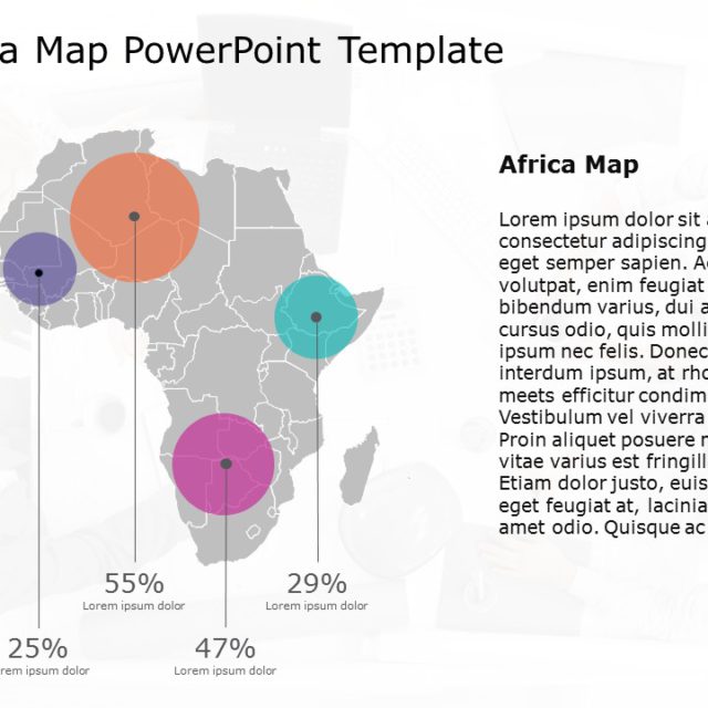 Africa Map 9 PowerPoint Template