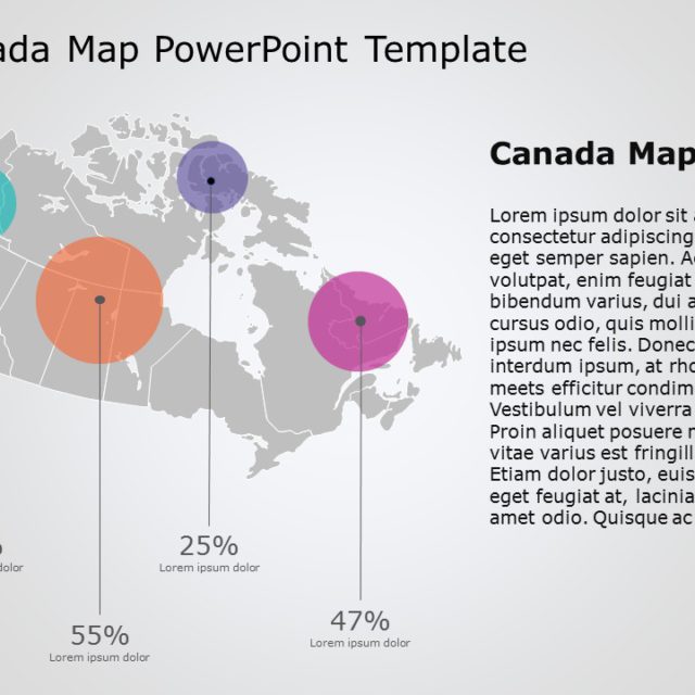Canada Map 10 PowerPoint Template