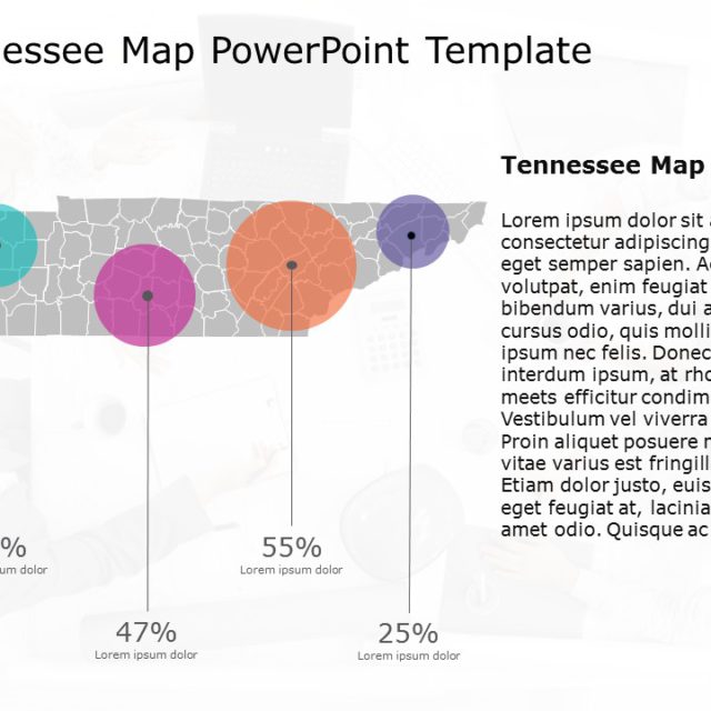 Tennessee Map 4 PowerPoint Template