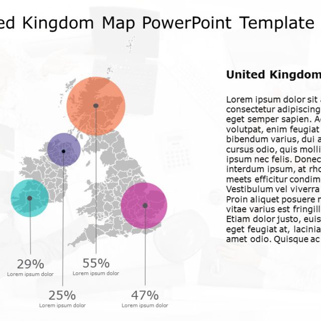 United Kingdom Map 2 PowerPoint Template