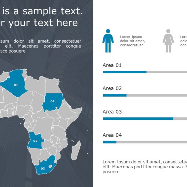 Africa Map 5 PowerPoint Template