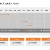 Animated Project Work Plan Gantt Chart PowerPoint Template