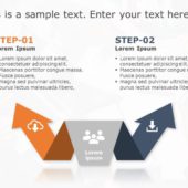 2 Steps Challenges and Solution PowerPoint Template