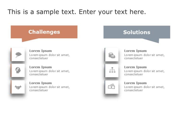Animated Challenges and Solutions List PowerPoint Template | SlideUpLift