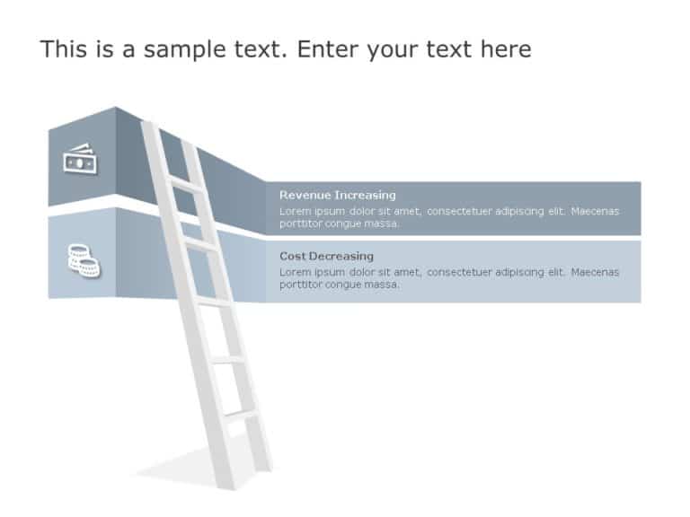 Animated step ladder diagram | Animated PowerPoint Templates | SlideUpLift