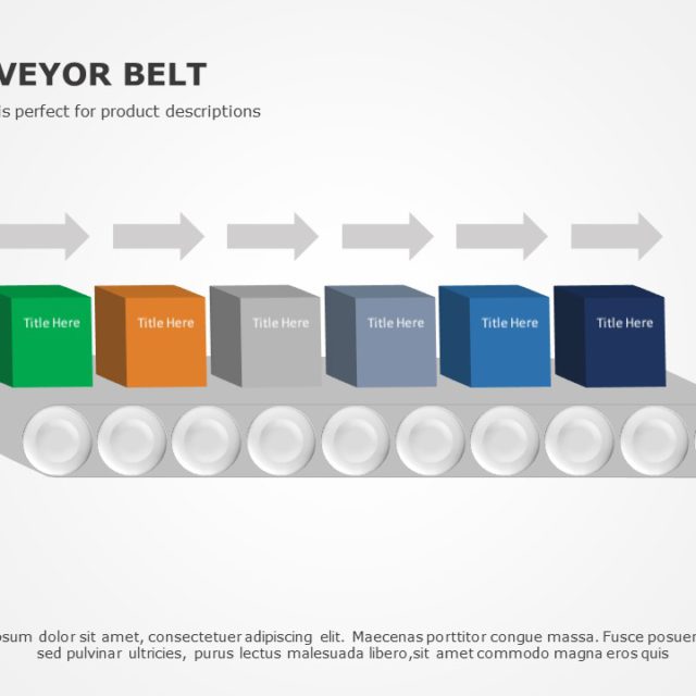Conveyor Belt Process Flow PowerPoint Template