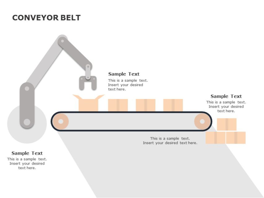 Conveyor Belt Process Flow 05 PowerPoint Template | SlideUpLift