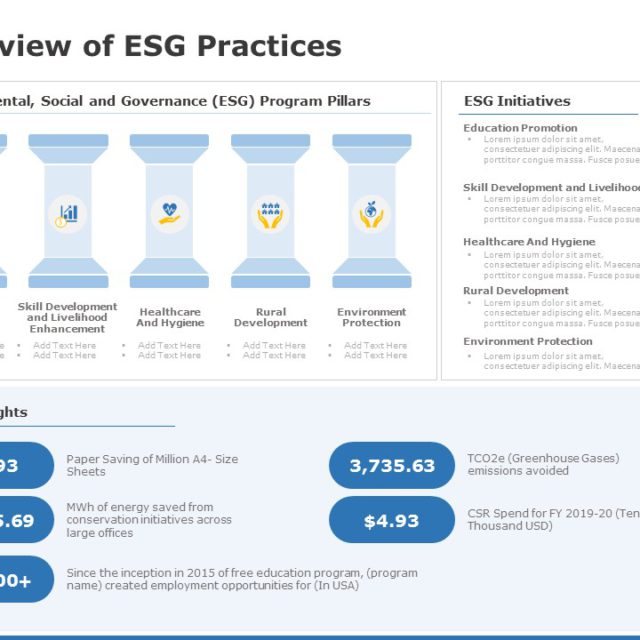 Environment Social Governance 01 PowerPoint Template