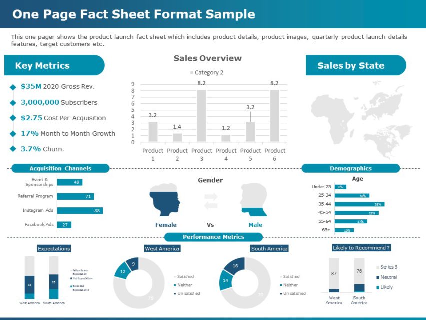 One Page Fact Sheet 06 PowerPoint Template | SlideUpLift