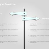 Yesterday Vs Today Vs Tomorrow PowerPoint Template