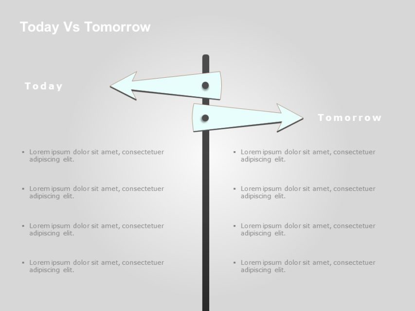 Today Vs Tomorrow PowerPoint Template | SlideUpLift