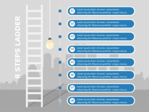 8 Steps Ladder PowerPoint Template | SlideUpLift