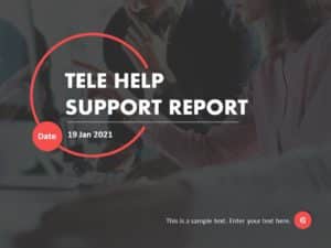 Tele HelpDesk Support PowerPoint Template | SlideUpLift
