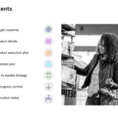 Four Points Table Of Content PowerPoint Template