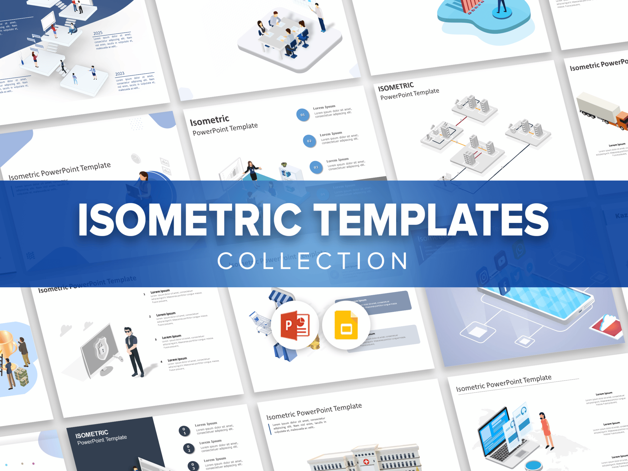 1176+ Free Editable Isometric Templates for PowerPoint | SlideUpLift