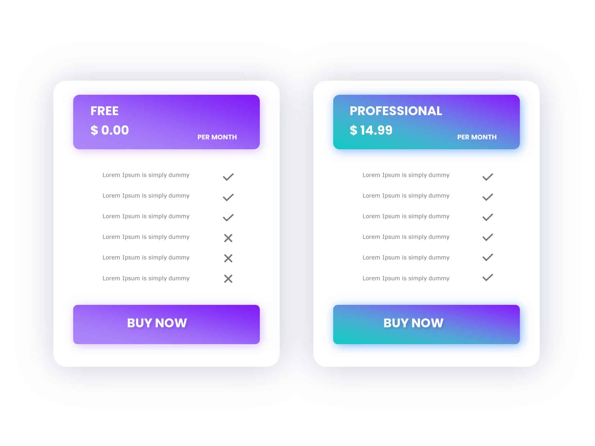 Editable Pricing Table Templates For PowerPoint | SlideUpLift